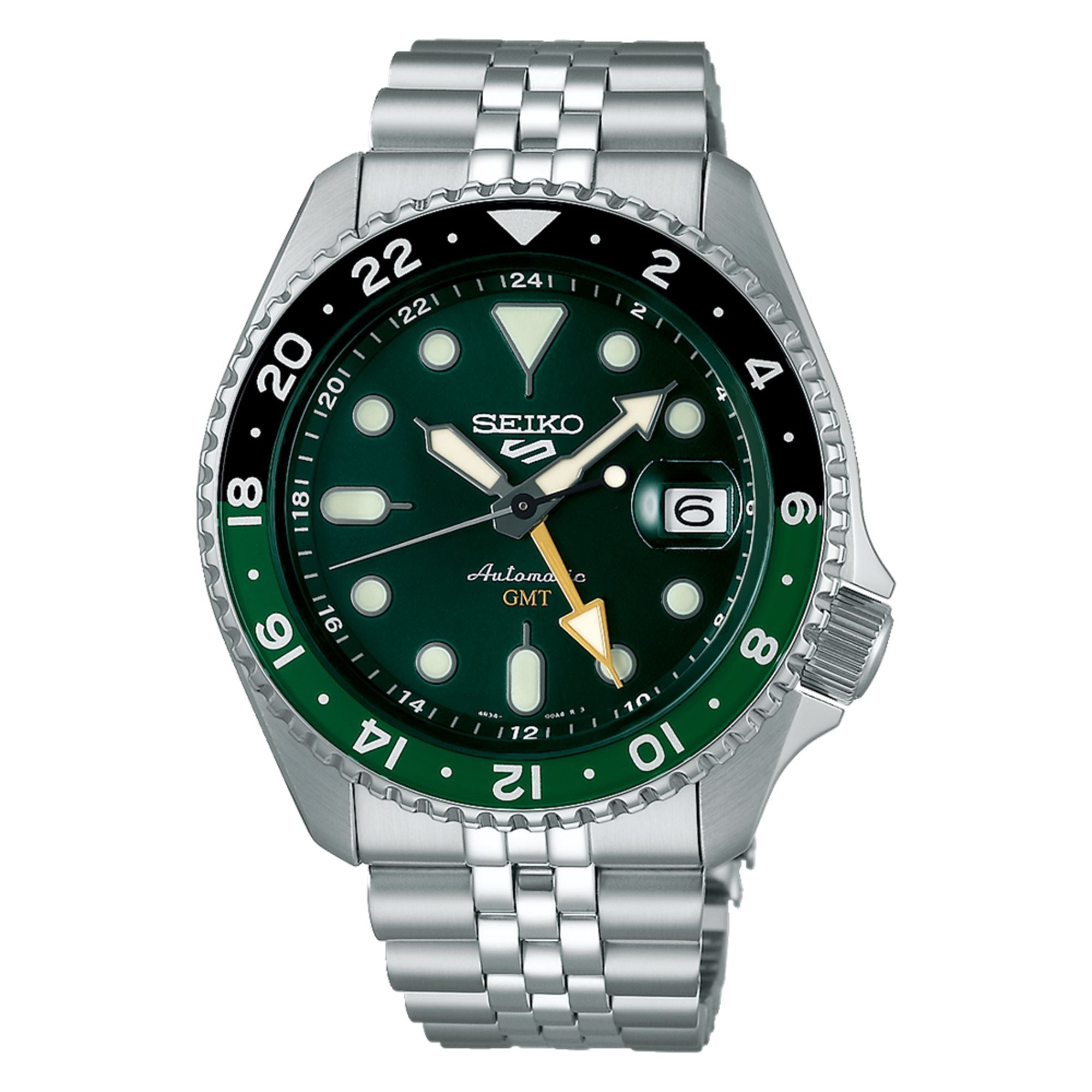 SSK035K1 Seiko 5 Sports x Mechanical GMT ft. Greenwich Mean Time Men ...