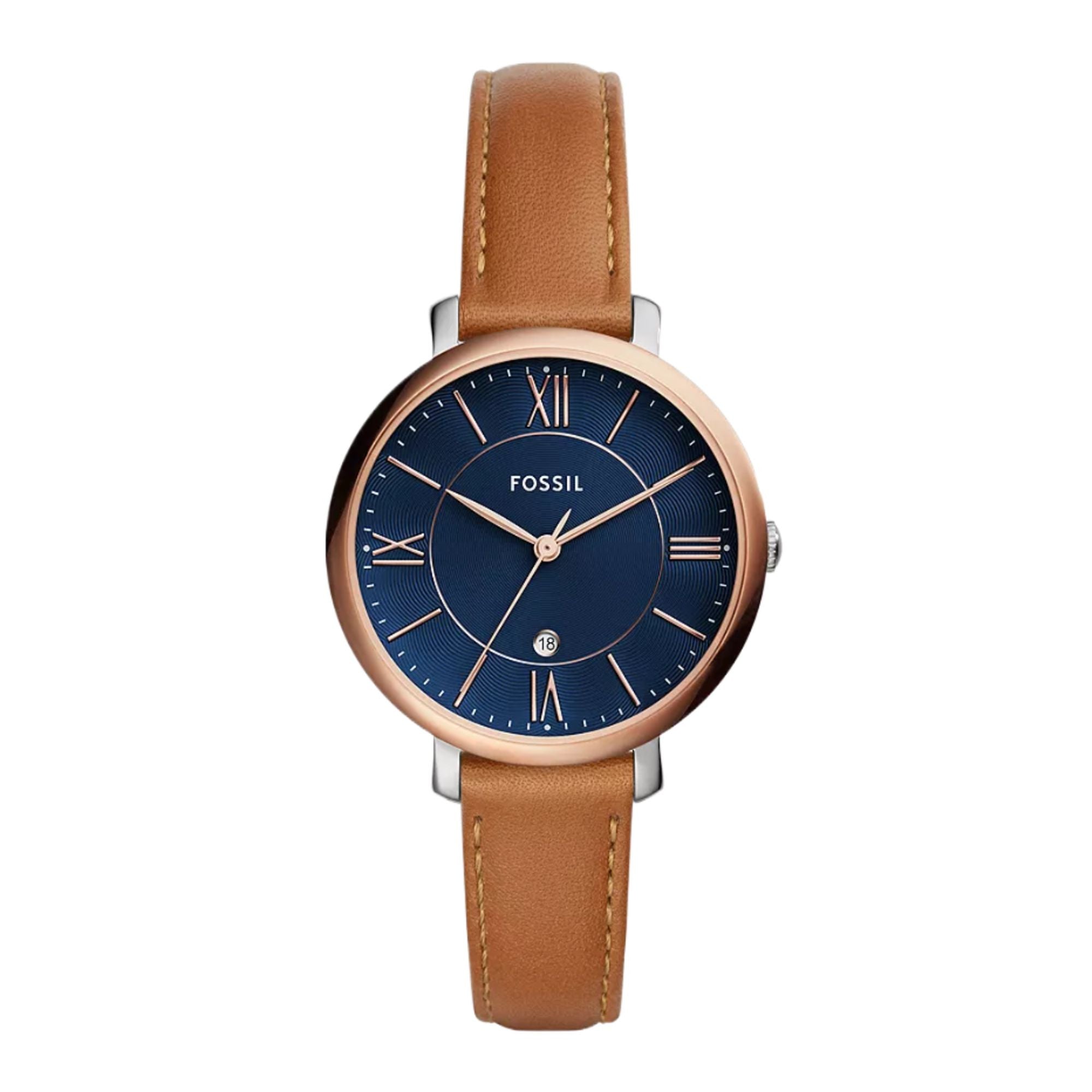 ES4274 Fossil x Jacqueline ft. Luggage Women Casual Formal Round 30m ...