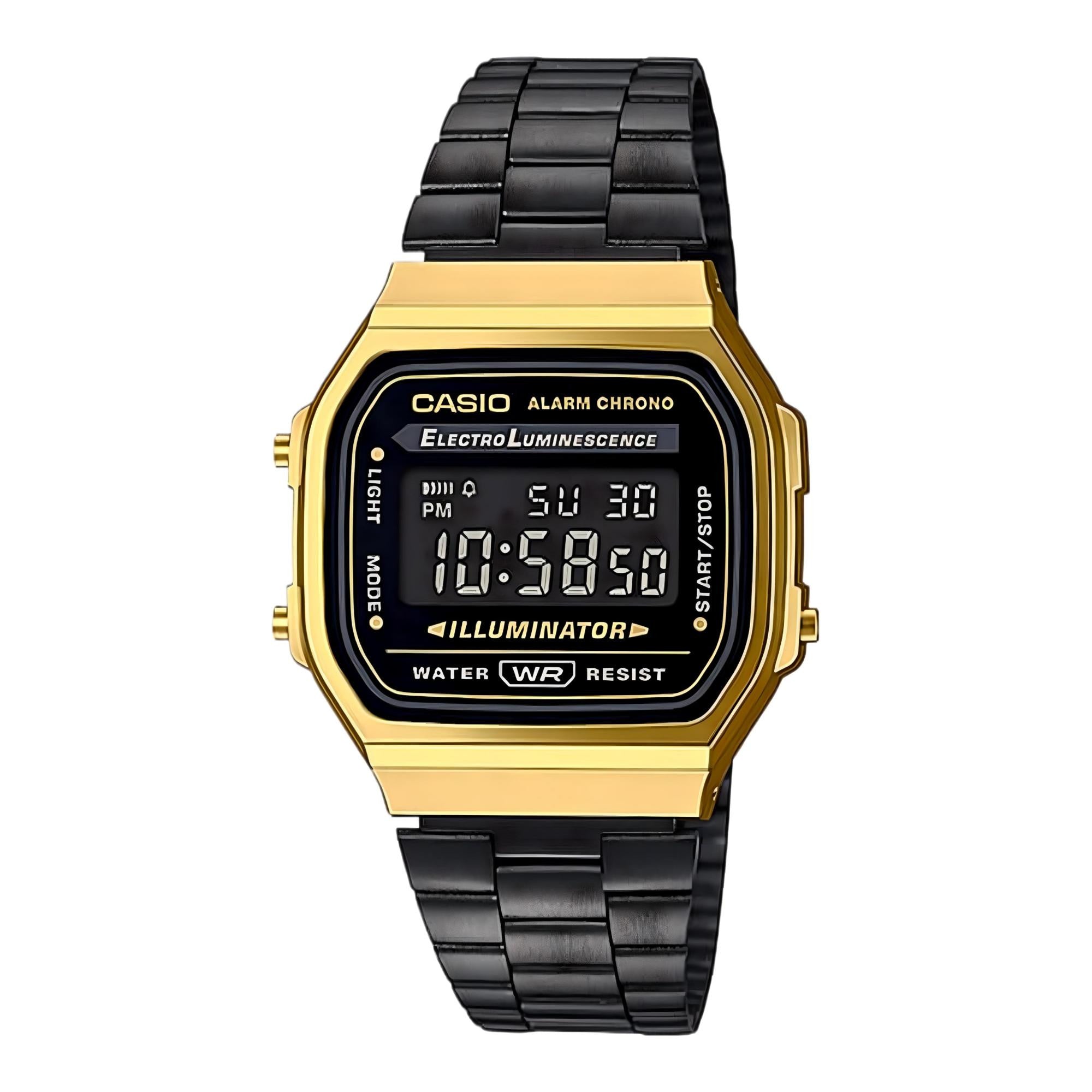 A168WEGB-1B Casio General x Digital ft. Vintage Men Casual Hexagon ...